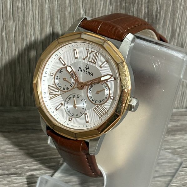 Two-Tone Bulova Rose Gold Menâ s Watch With New Battery | WatchCharts ...