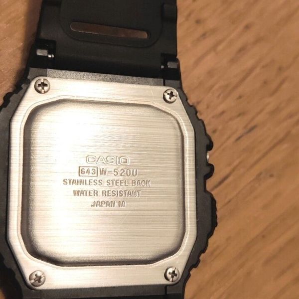 CASIO W-520U WORLD TIME WATCH VINTAGE 1988 JAPAN MODULE 643 GRADE A+ ...