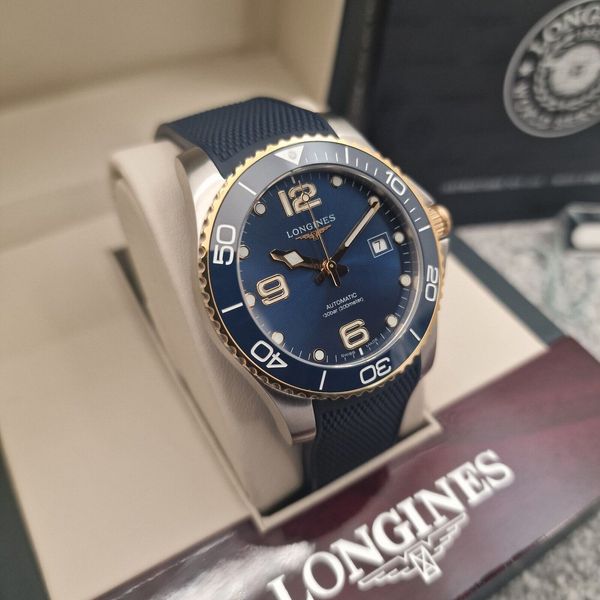 Longines Hydroconquest Automatic L37813969 Blue Dial & Yellow Gold 41mm ...