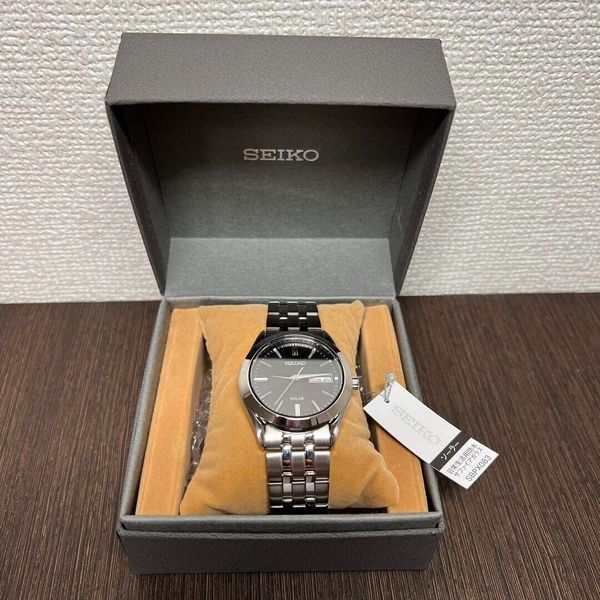 Seiko SBPX083 Solar Men's Watch SEIKO Selection Spirit Black Dial Brand ...