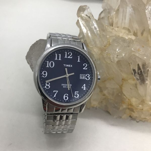 Mens Timex Indiglo 30M Stretch Band Watch With New Battery ...