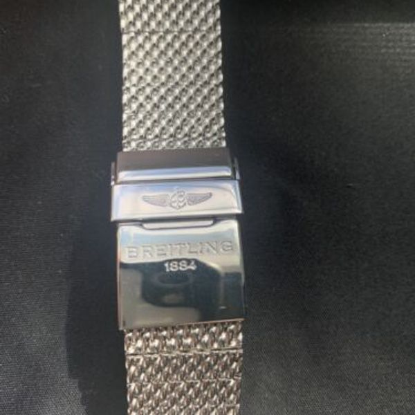 BREITLING TRANSOCEAN AUTHENTIC 22MM MESH BRACELET 1819 154A STAINLESS ...
