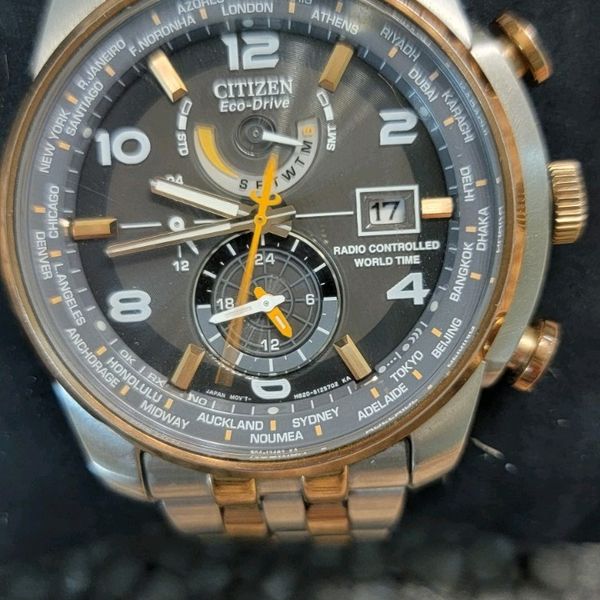 Citizen World Time At Eco-Drive Solar 100% Authentic Mens Watch ...