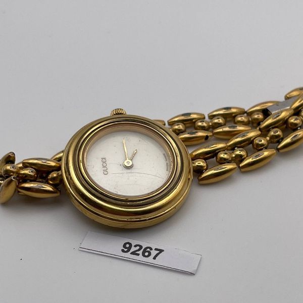 PROJECT TO FIX GUCCI LADIES RICE BEADS BAND GOLD PLATE WATCH EU SHIP ...