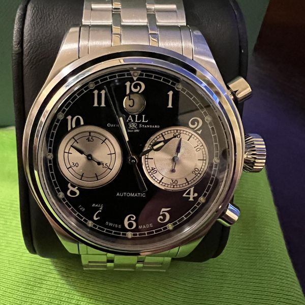 [$1,550 USD] Ball Trainmaster Cannonball 43mm Reverse Panda Chronograph ...