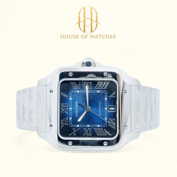 Brand New March 2025 Cartier Santos De Cartier Blue Large Model ...