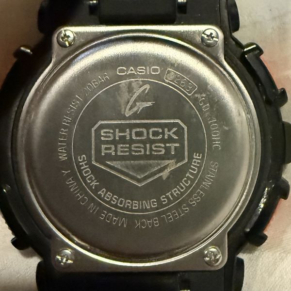 Casio G-Shock GD-100HC 3263 Black Orange Men's Wristwatch Digital Black ...