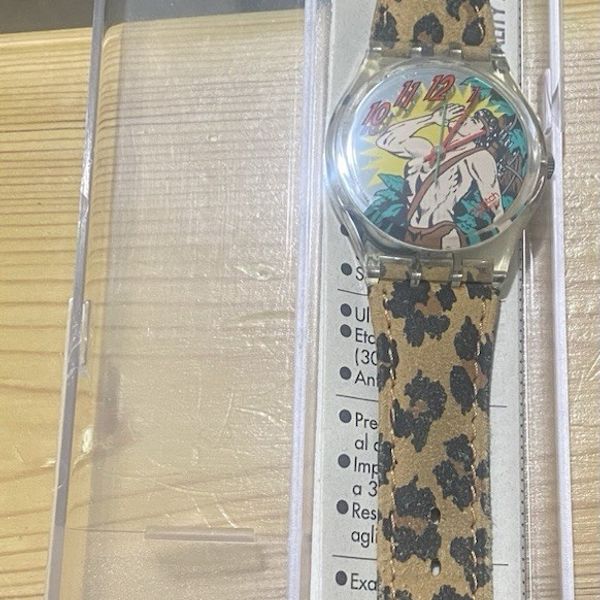 Vtg 1995 Swatch Standards GK193 Oongawah Tarzan Leopard Print Strap ...