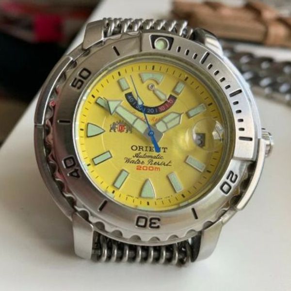 Vintage Orient Dive Watch EX04 Very Rare Yellow Beast Classic ...