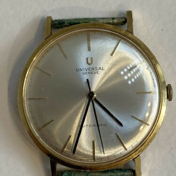 VINTAGE/ANTIQUE - UNIVERSAL GENEVE VINTAGE 18K GOLD AUTOMATIC ...