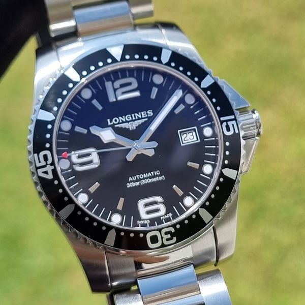 LONGINES HYDROCONQUEST 41MM L37424566 AUTO AUTOMATIC BLACK DIAL 300M ...
