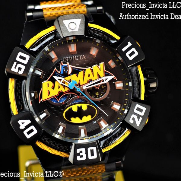 Invicta Men 53mm OFFICIAL DC Comics© BATMAN BRUCE WAYNE Chronograph ...