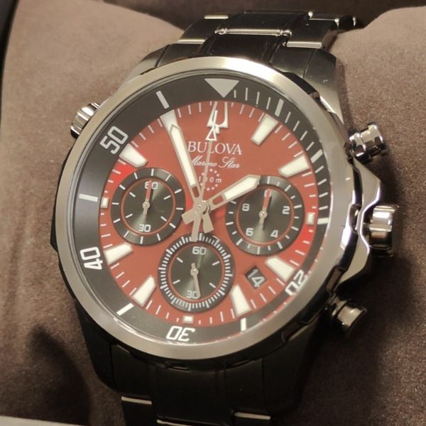 Bulova Marine Star Classic 98B350 Men's Watch Chronograph Quartz 43mm ...
