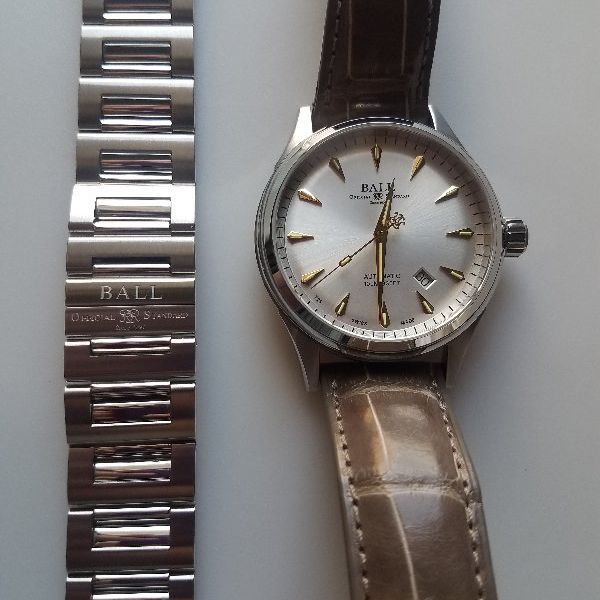 BALL Fireman Classic 42mm - like new in box extra alligator strap ...