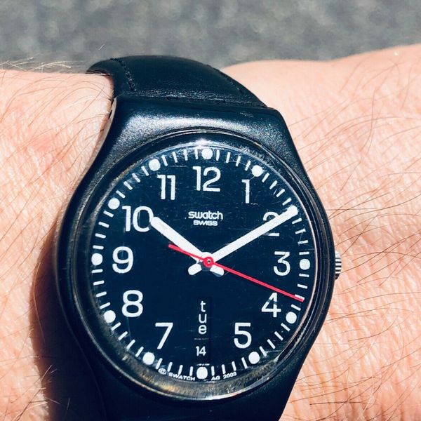 Vintage Swatch Swiss Quartz Watch Vertical Day Date Unisex ...