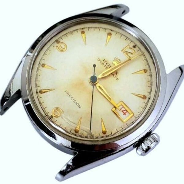 VINTAGE 1950 ROLEX OYSTERDATE PRECISION 6094 MENS WRISTWATCH w/ Cal.710 ...