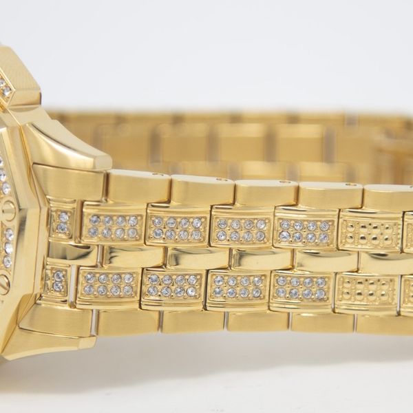 Bulova Octava Automatic Skeleton Gold Tone Stainless Mens Watch 98A292 ...