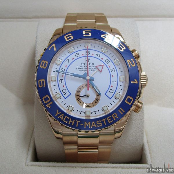 FS: Rolex Yachtmaster II White Arabic Dial Oyster Bracelet 18k Yellow ...