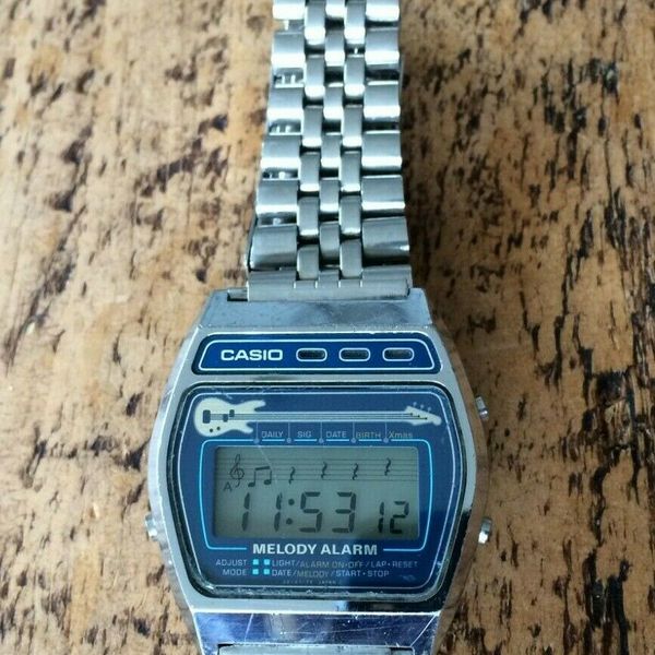 Casio Melody Alarm Watch Module 82 M-321 Japan with case and manual ...