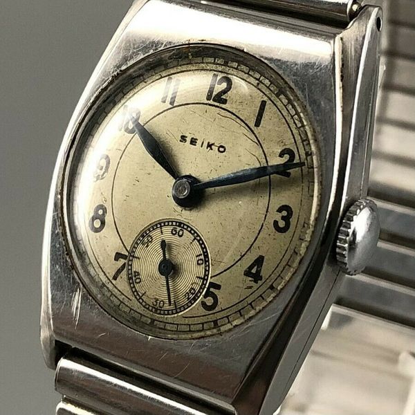Very Rare! Vintage SEIKO SEIKOSHA Small Second Morris Type Hand-Winding ...