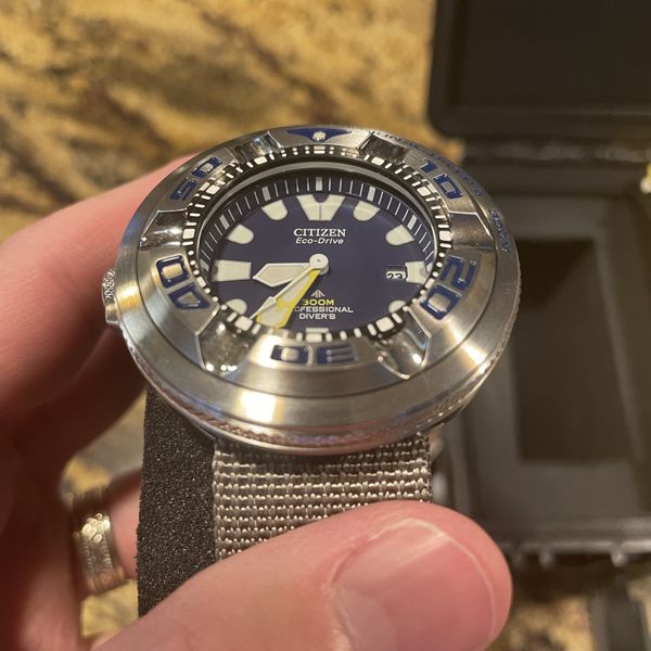 Citizen Ecozilla Blue/ Yellow LIKE NEW! | WatchCharts Marketplace