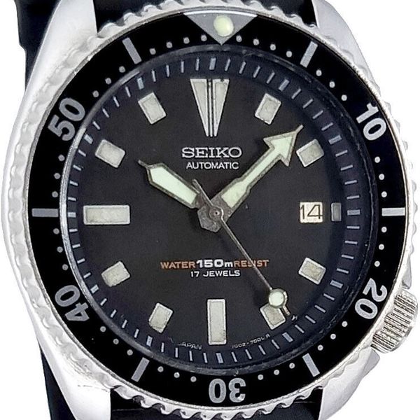Vintage SEIKO 7002 diver with Genuine 17 Jewel dial, hands, BIG case ...