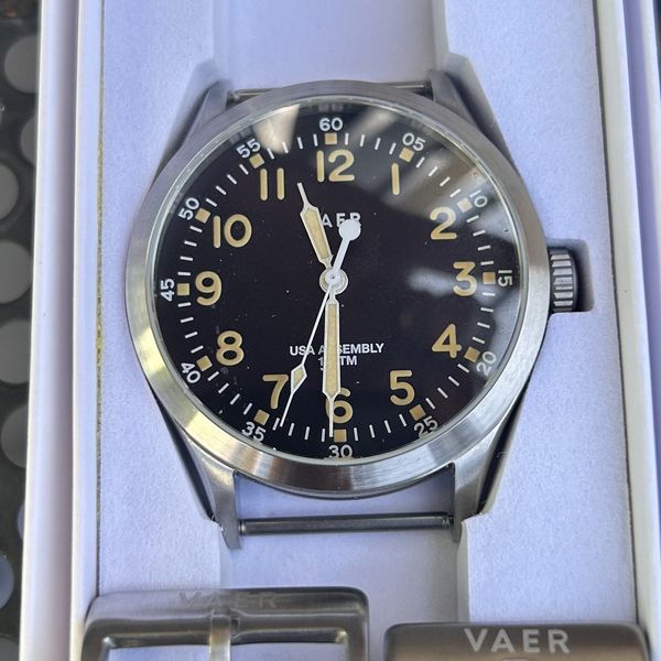 Vaer C5, 40 mm Korean War solar quartz. | WatchCharts Marketplace