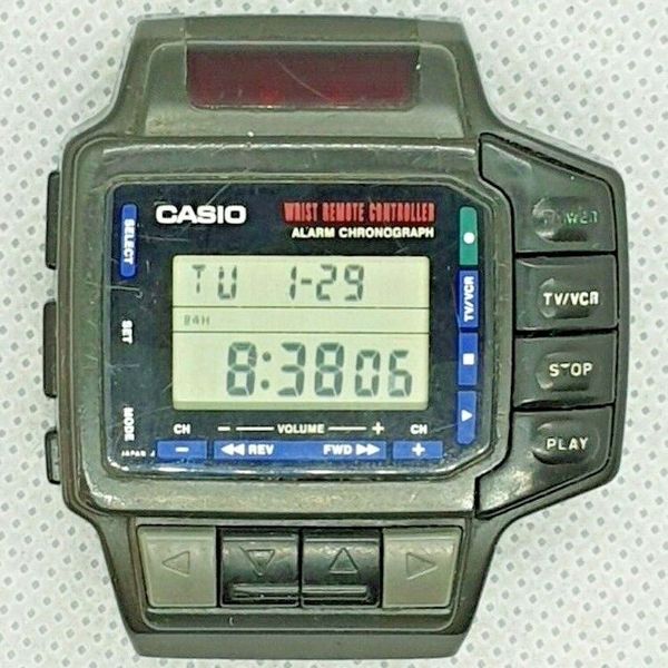 Vintage 1992 CASIO Watch CMD-10 T.V Remote Control Japan Good Working ...