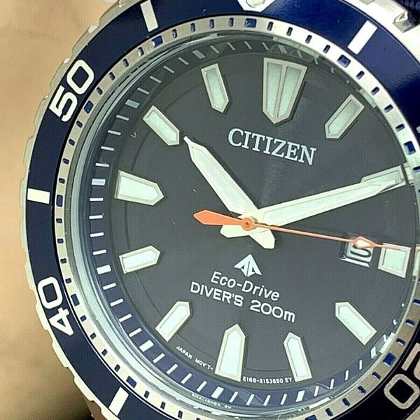 Citizen Men's Watch Promaster Diver Eco Drive BN0191-80L Blue Dial Nato ...
