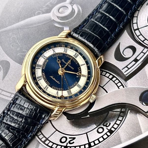 Vintage Maurice Lacroix Masterpiece Automatic Gold Plated Watch 27294 ...