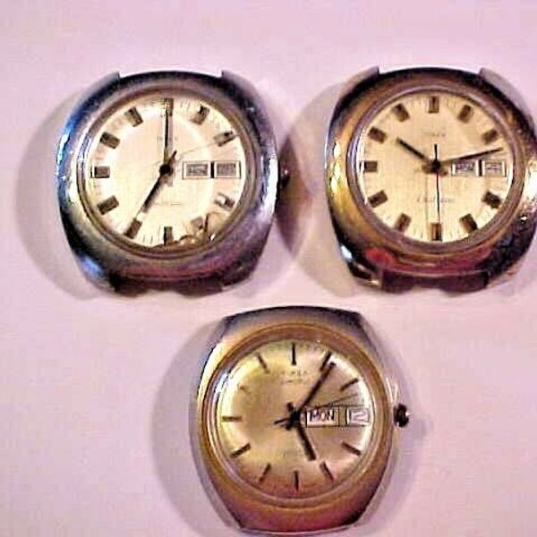 VINTAGE TIMEX ELECTRIC WATCHES (3) ~ ONE ELECTRIC DYNABEAT & TWO ...