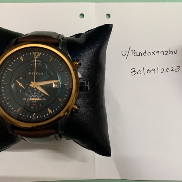 [WTS] Titan Maritime Sea Green Chronograph Watch with Lateen Indices ...