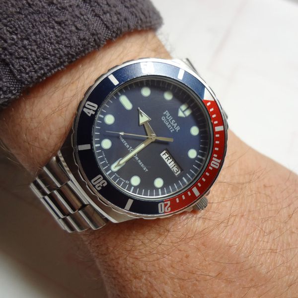 FS: Vintage Pulsar "Pepsi Bezel" 100m Diver | WatchCharts Marketplace