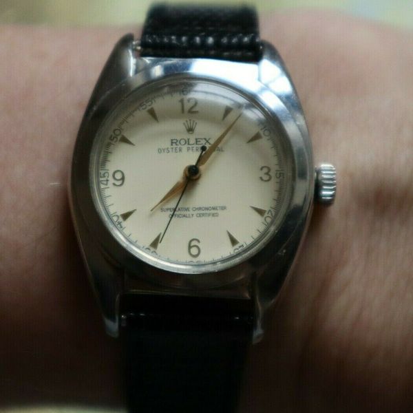 Vintage Rolex Oyster Perpetual 5015 bubble back ETA 2789-1 read ...