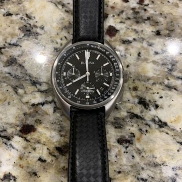 Bulova 96B251 Moon Apollo Lunar Pilot Special Edition Men Watch - Black ...