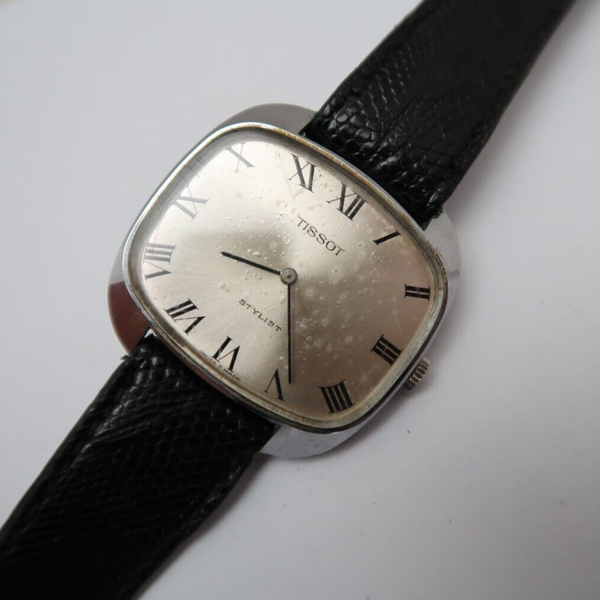VINTAGE TISSOT STYLIST GENTS WATCH 35mm TV SHAPE circa 1970s ...