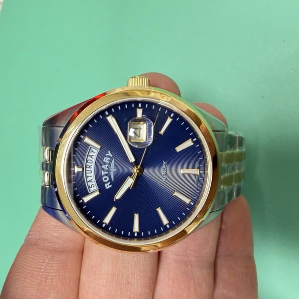 Gents Rotary â Henleyâ Day-date Quartz Watch GB05291/05 *Brand New* RRP ...
