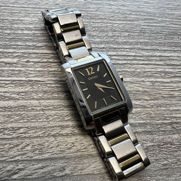 Seiko Two-Tone Tank watch stainless steel | WatchCharts Marketplace