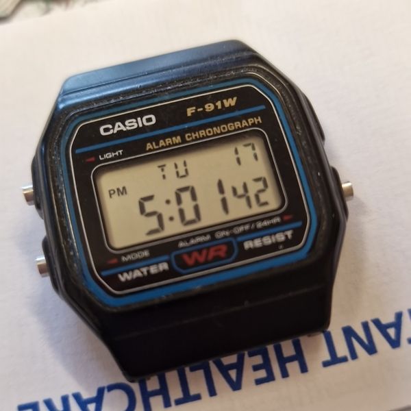Casio FW91 Digital Watch. Needs Strap. Working Order. Chronograph ...