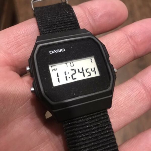 Custom Black Out Mod Modded Casio F91W Digital Watch - New Black Nato W ...