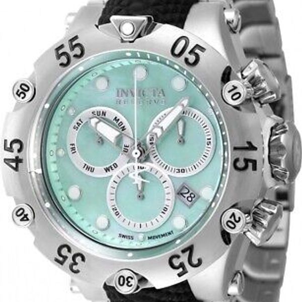 Invicta Reserve Venom Cobra Chronograph Quartz Turquoise Dial Men's ...