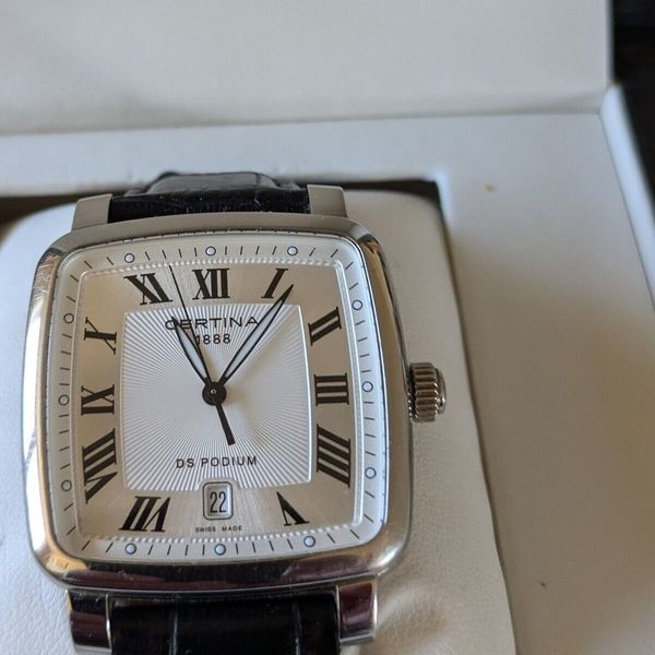 Certina DS Podium Square Watch CO25.510.36.033.00 -White/Silver ...