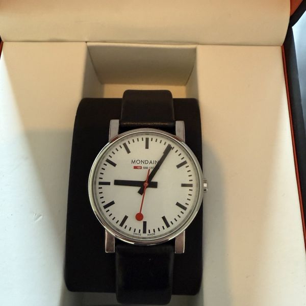 Mondaine SBB CFF FFS Swiss Railway Quartz Watch White Dial ...