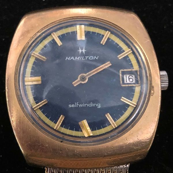 VINTAGE MENS SWISS HAMILTON SELF WINDING BLUE DIAL WRISTWATCH WATCH / F ...