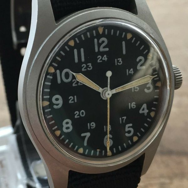 Vintage Sept 1983 Hamilton GG-W-113 Military Watch Cal 649 Hack 17J + 2 ...