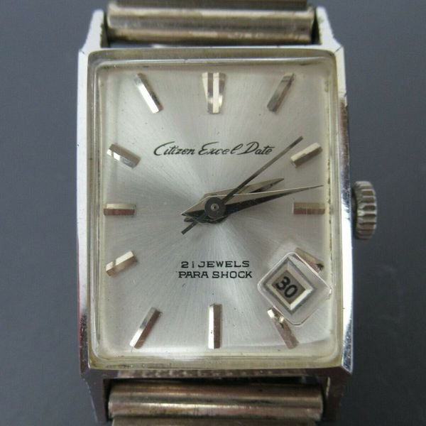 Authentic Citizen Excel Date Hand Winding Boy Size Wrist Watch Made In ...