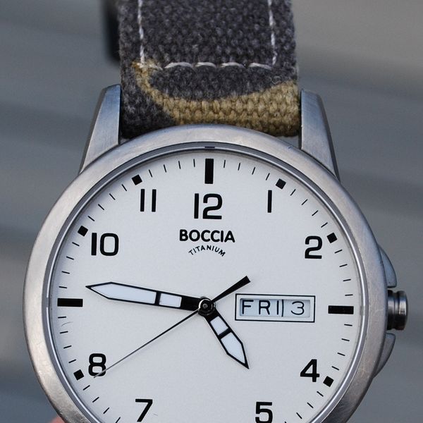 All Titanium Sapphire Crystal Field Watch by Boccia | WatchCharts ...