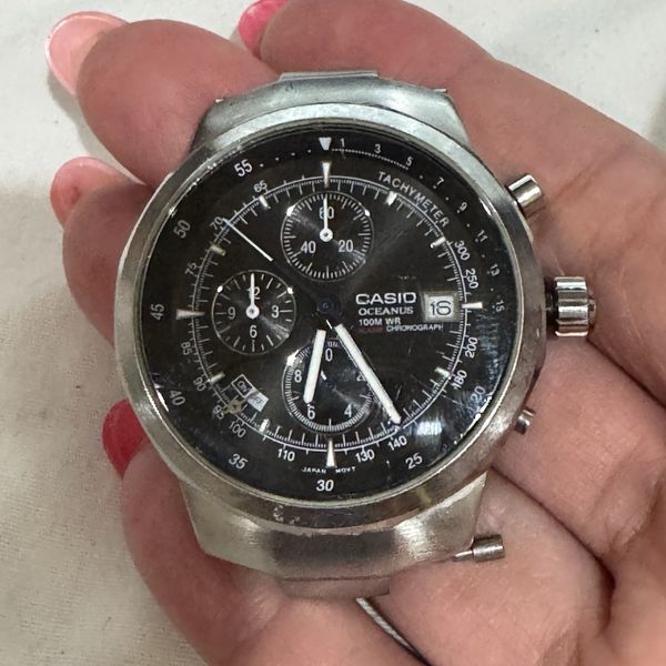 Casio Oceanus 10 bar 2714 OC-500 for PARTS needs new Battery ...