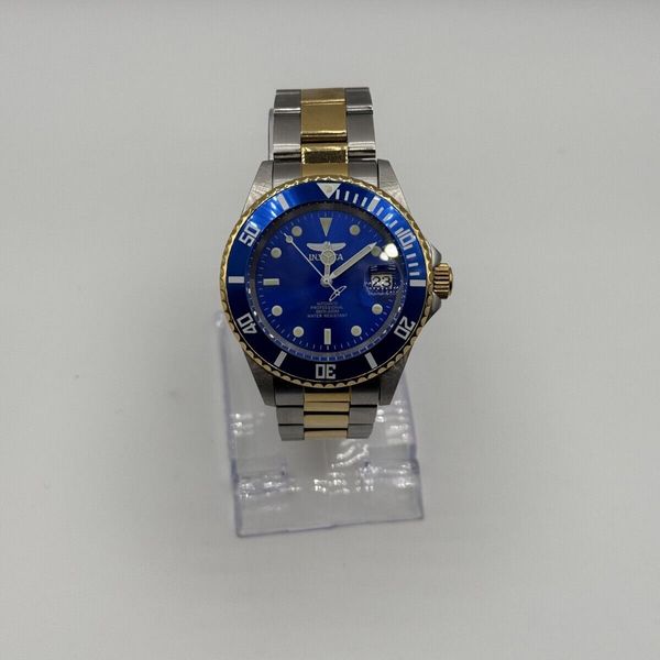 NEW!! Invicta Men's 43MM Pro Diver Quartz 3 Hand Navy Blue Dial Gold ...