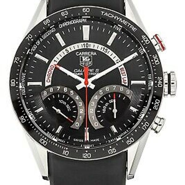 Tag Heuer Carrera Calibre S Laptimer Tachymeter Men's Wristwatch with ...